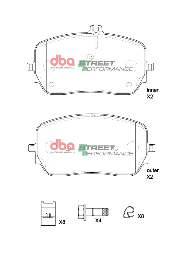 Front Street Performance Brake Pads - DB15264SP | Disc Brakes Australia