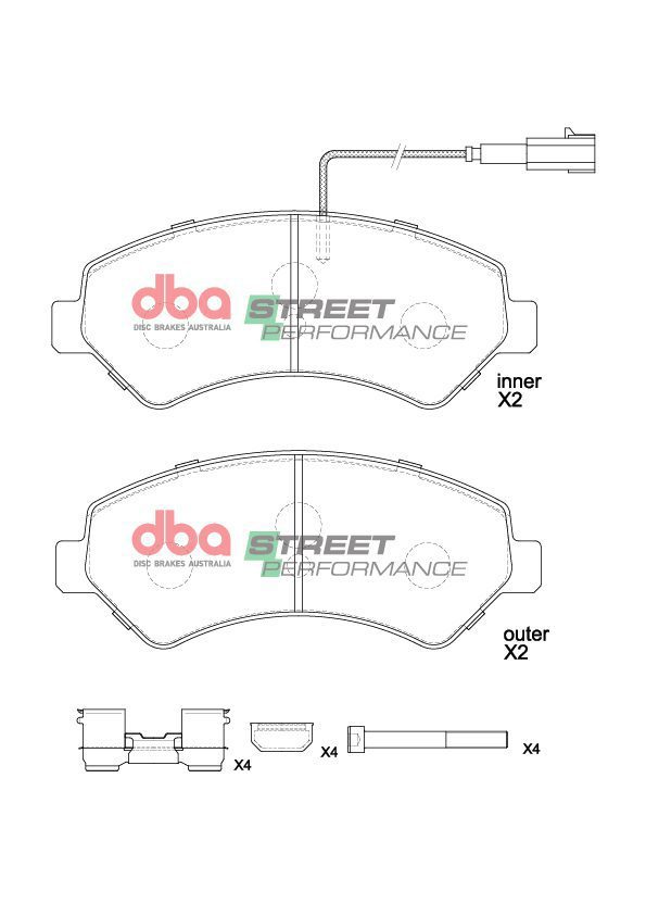 Front Street Performance Brake Pads - DB15172SP | Disc Brakes Australia